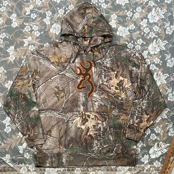Browning | Shirts | Browning Realtree Camo Hoodie | Poshmark